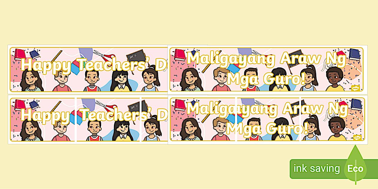 Happy Teacher's Day Banner | Grade 1 | Twinkl - Twinkl