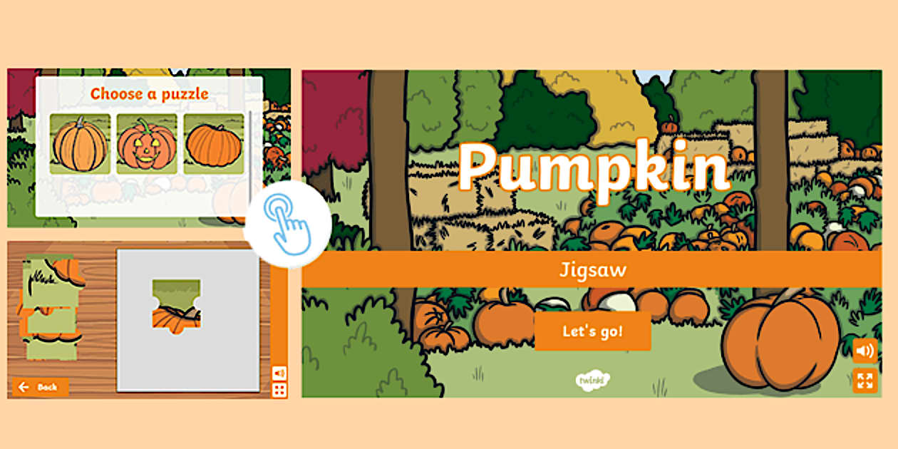 Pumpkin Interactive Jigsaw (teacher made) - Twinkl