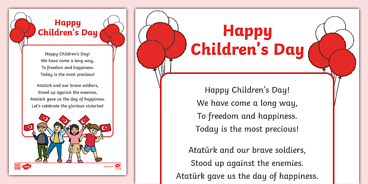 Happy Children's Day | Poem (teacher made) - Twinkl