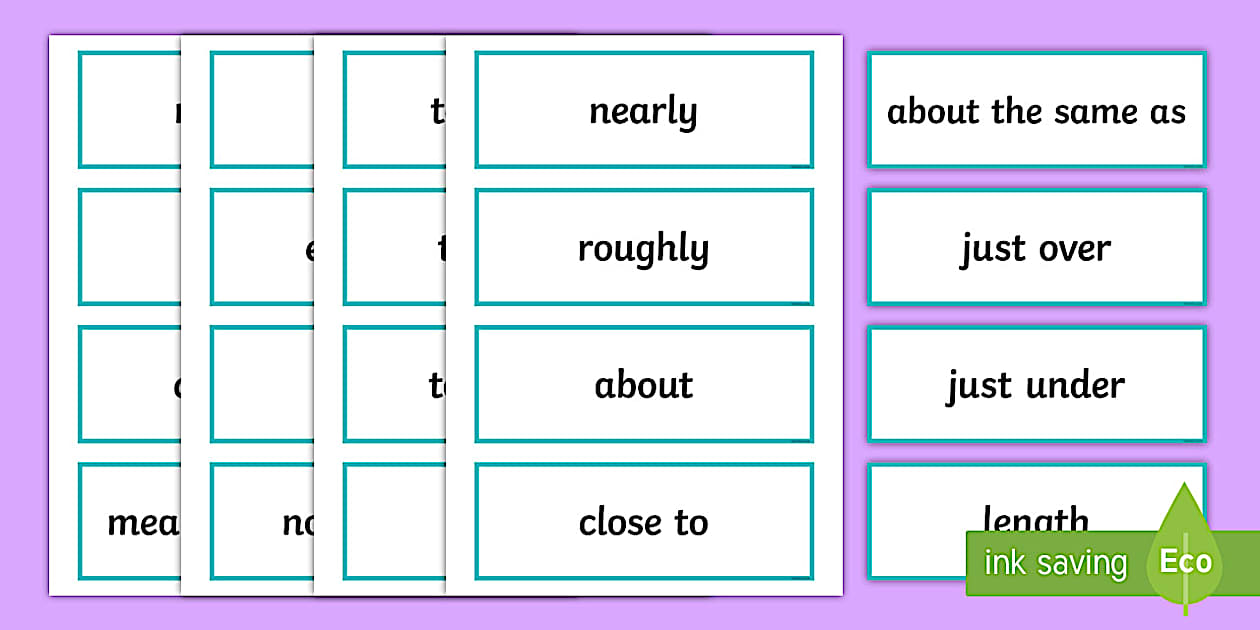 Year 2 Maths Vocabulary Word Cards Measures Shape and Space