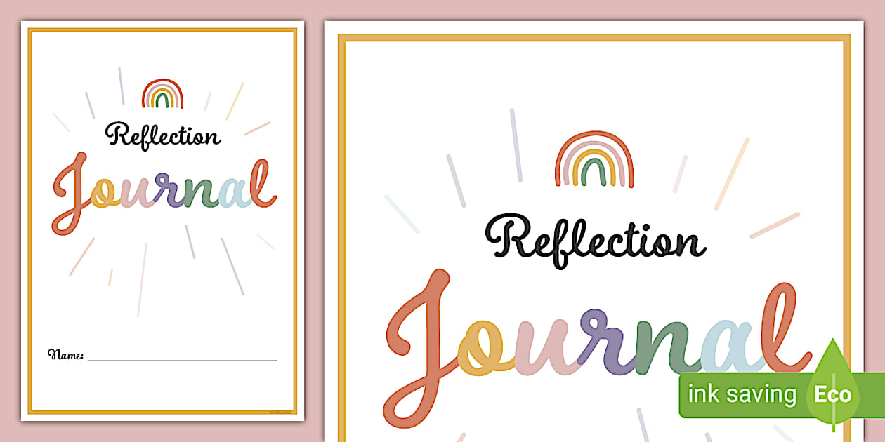 Reflection Journal Book Cover, Journal Cover (teacher made)