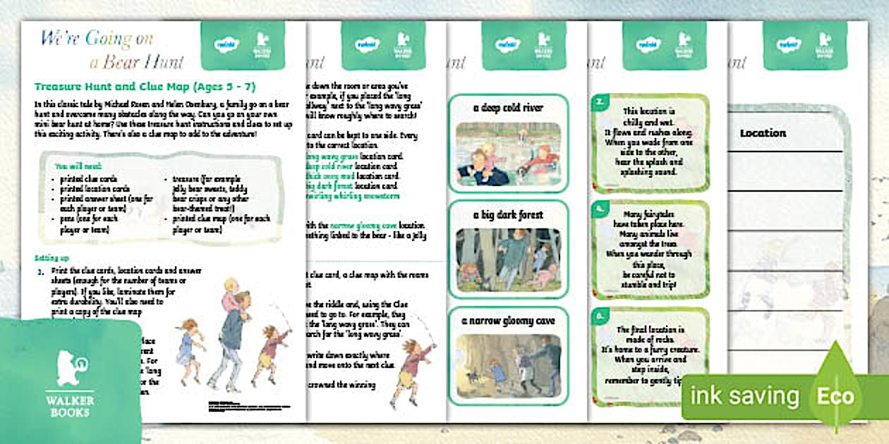 FREE! - We're Going On a Bear Hunt: Treasure Hunt and Role Play Map