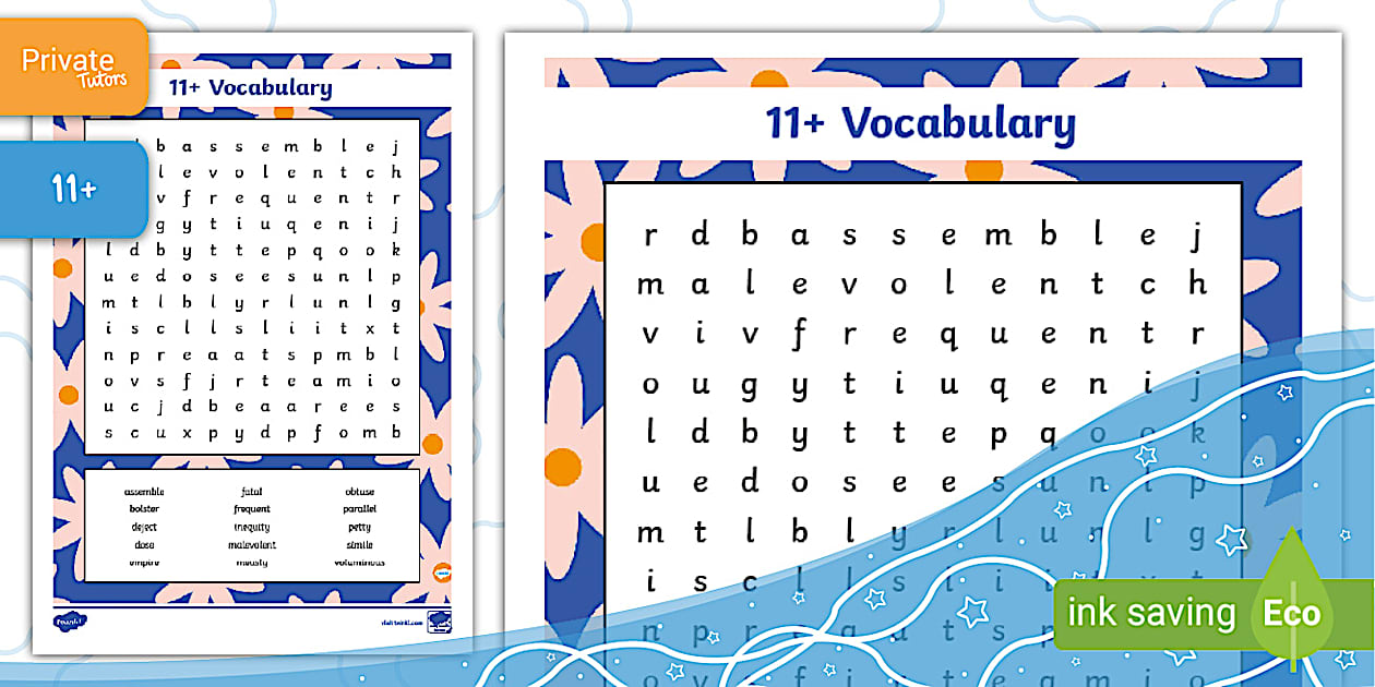 11+ Vocabulary Word Search 6