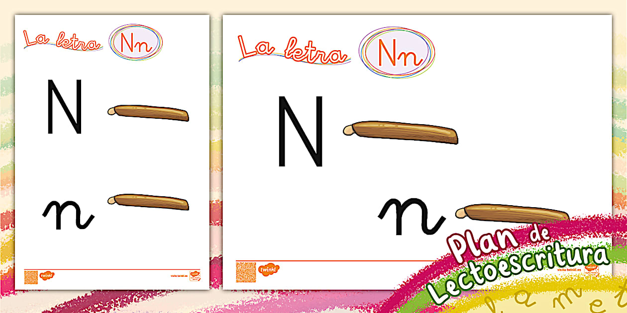 Plan de lectoescritura: La letra N - Póster