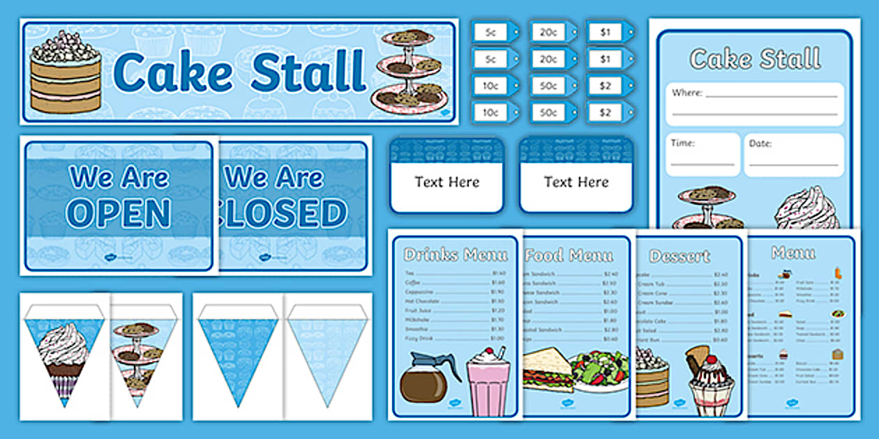 Cake Stall Resource Pack (Hecho por educadores) - Twinkl