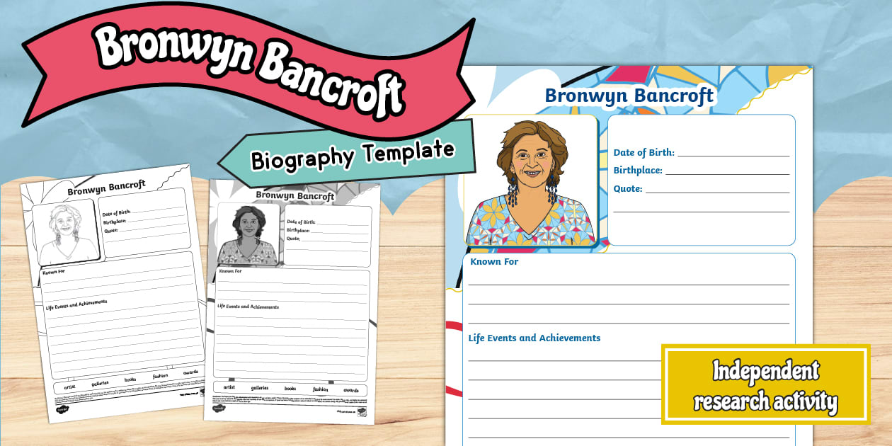 Bronwyn Bancroft Biography Template