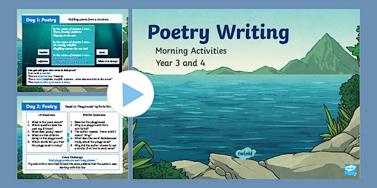 Year 3 Poetry Writing Activities | Years 3 and 4 | English
