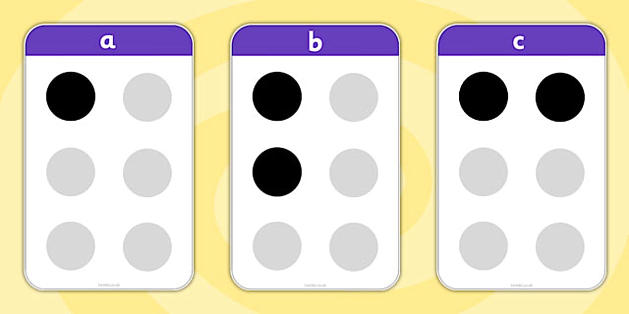Braille Flash Card Display Posters (A4) (teacher made)