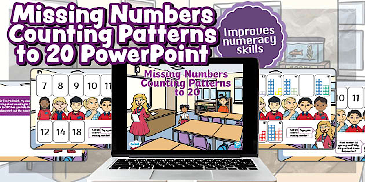 Missing Numbers Counting Patterns to 20 PowerPoint
