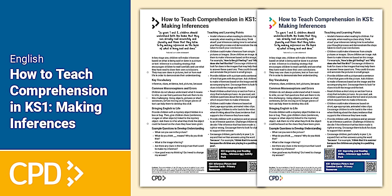 How to Teach Comprehension in KS1: Making Inferences
