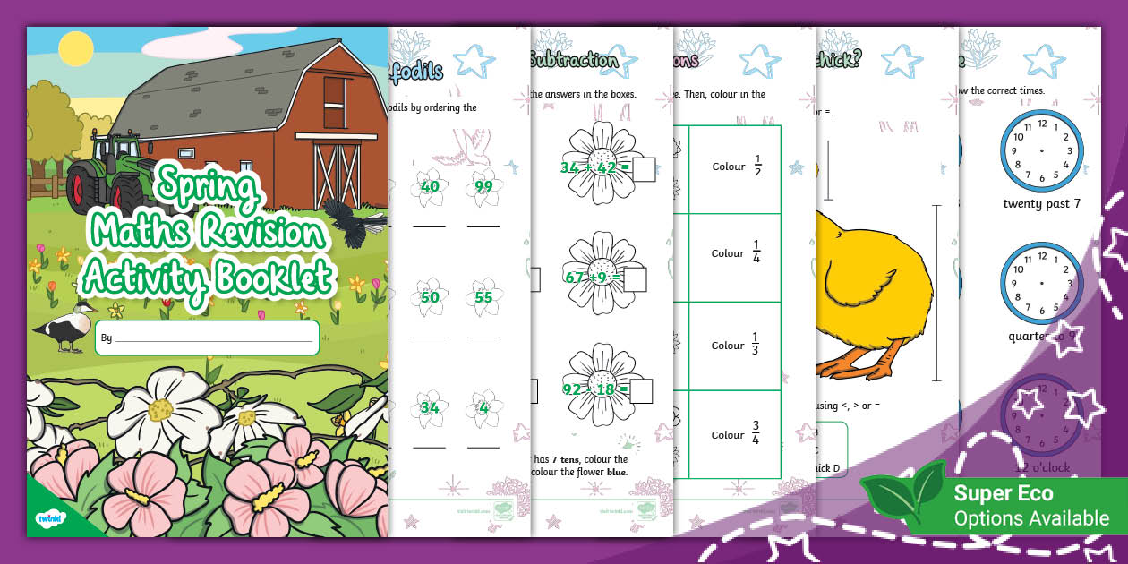 Spring Maths Revision Booklet (Ages 6 - 7) (teacher made)