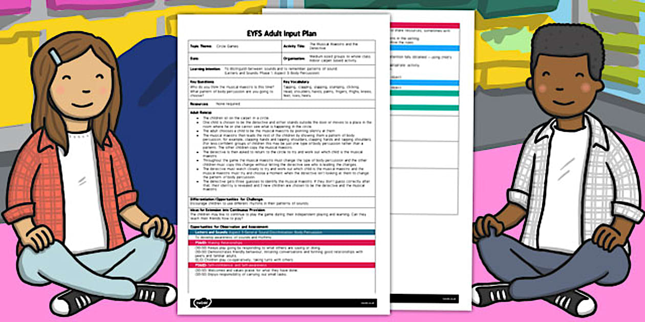 Black and White The Musical Maestro and the Detective EYFS Adult Input Plan