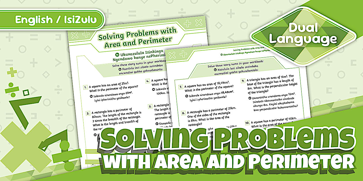Solving Problems with Area and Perimeter Activity Sheet