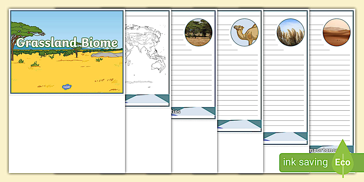 Grassland Biome Flipbook Ι World Climates Ι Twinkl