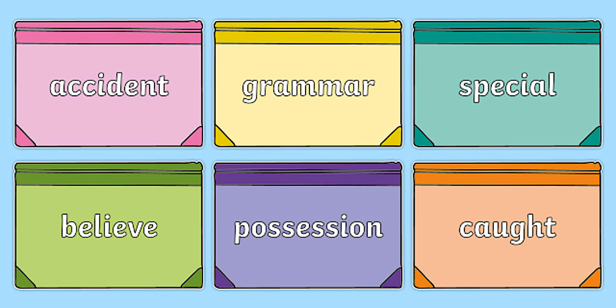 Year 3 and 4 Common Exception Words on Books (teacher made)