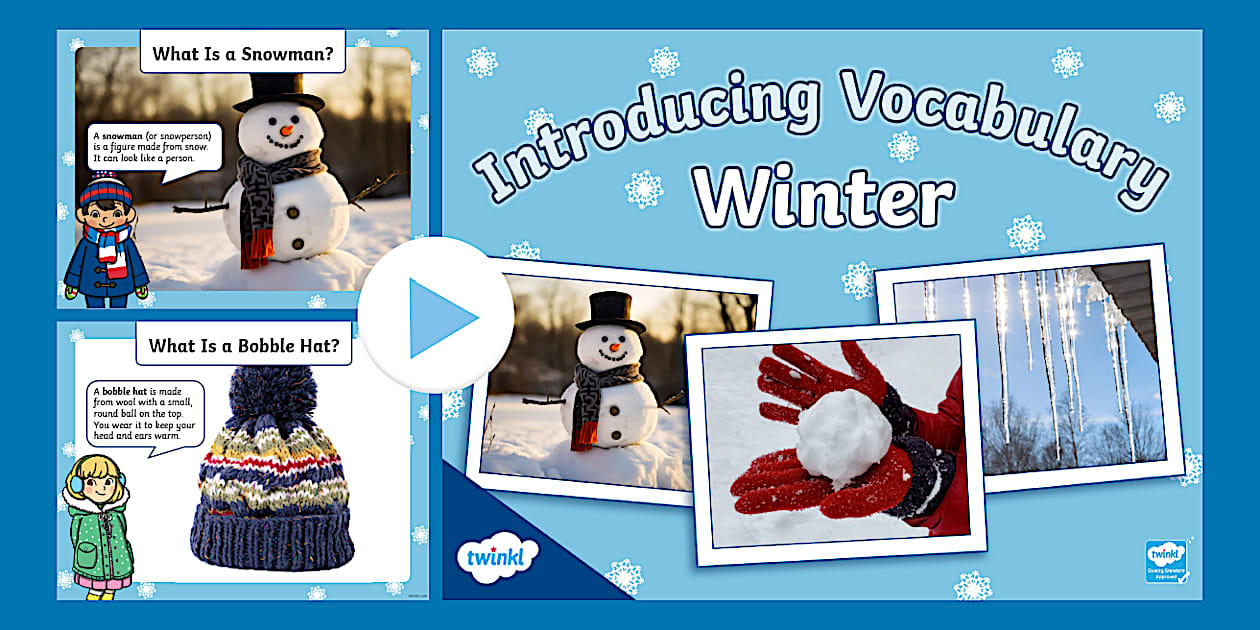 Winter Vocabulary PowerPoint | Building Vocabulary | C and L