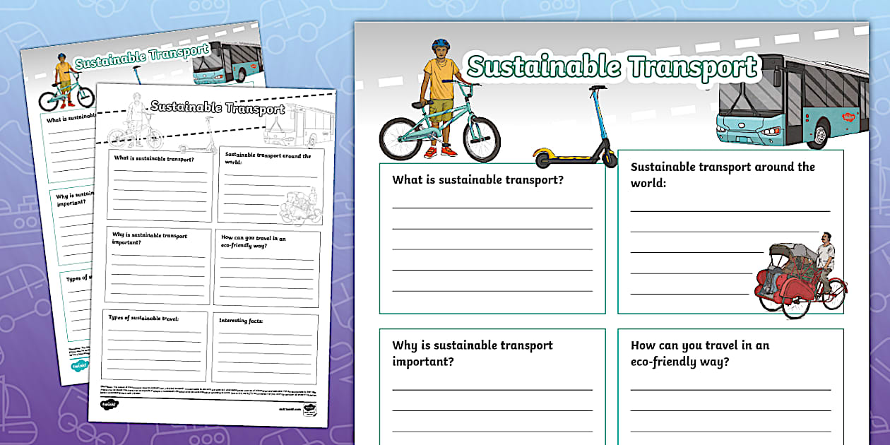 Sustainable Transport Fact File Template (teacher made)