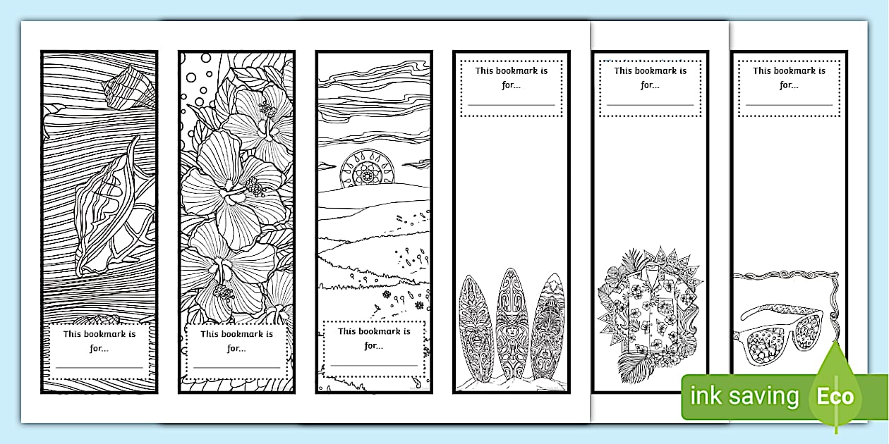 KS2 Summer Mindfulness Colouring Bookmarks