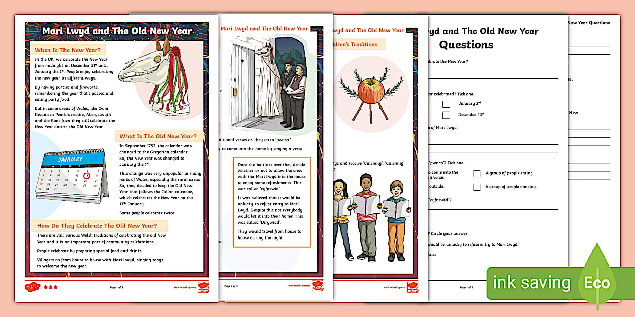 Mari Lwyd and the Old New Year Differentiated Reading Comprehension