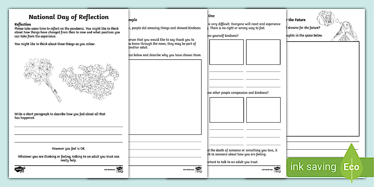 Editable National Day of Reflection KS2 Activity - Twinkl