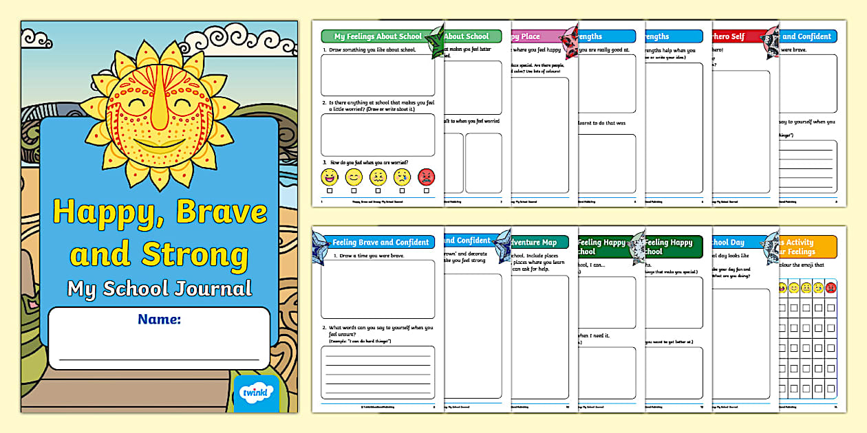 Happy, Brave and Strong: My School Journal - Twinkl