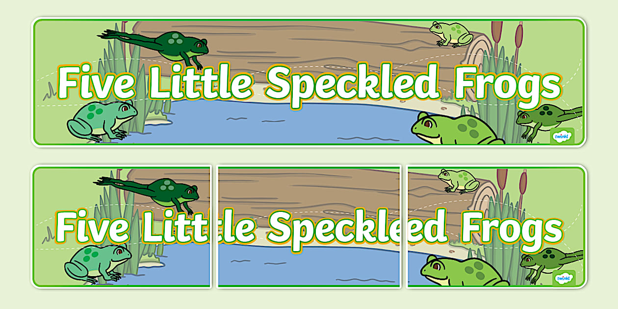 👉 Five Little Speckled Frogs Display Banner - Twinkl