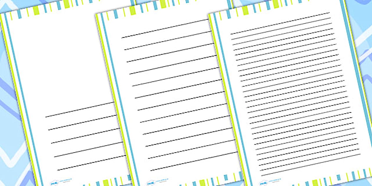 Green Stripe Page Borders (teacher made) - Twinkl