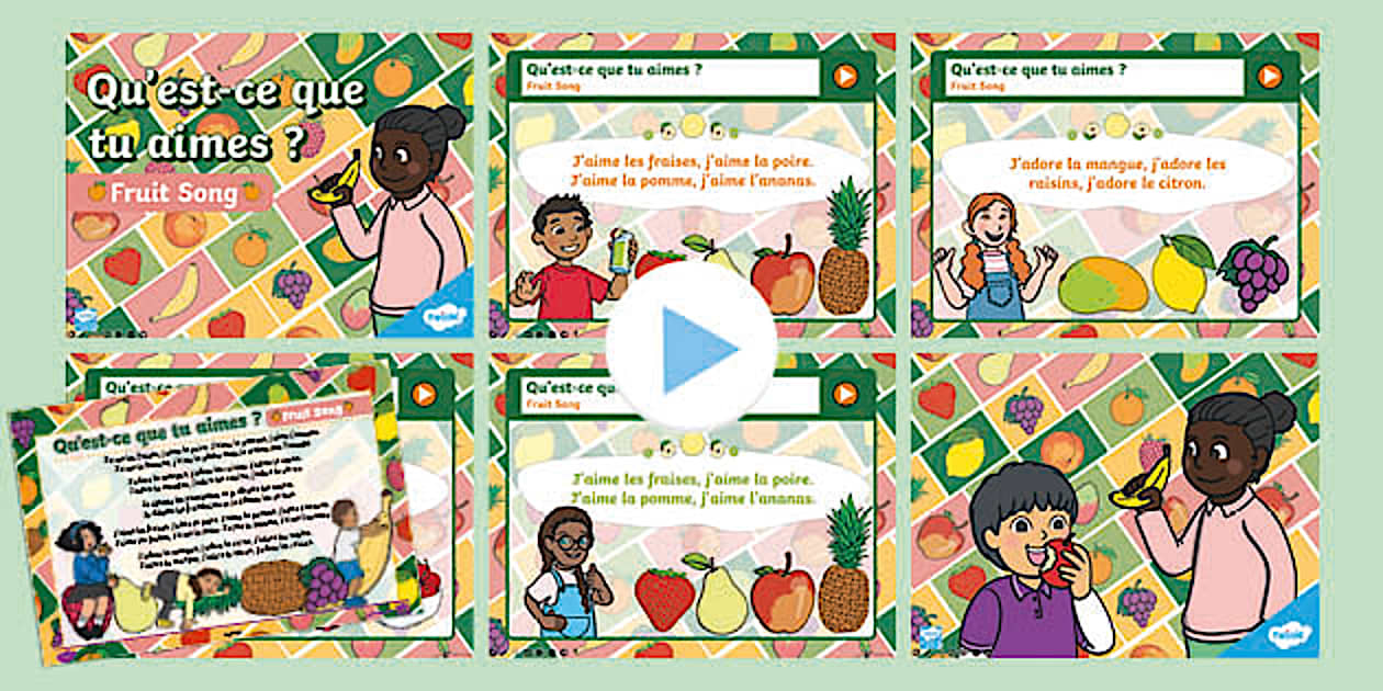 👉 French: Fruit Song Pack (professor feito) - Twinkl
