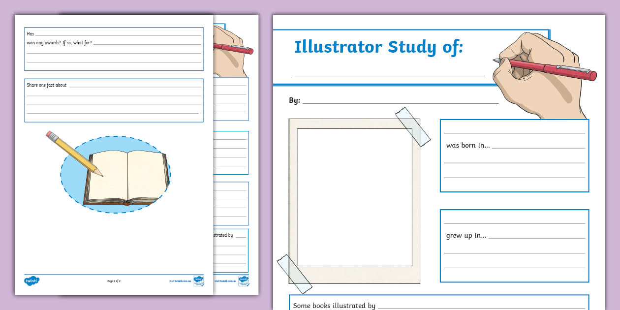 Illustrator Study Template - Resources for Primary Libraries