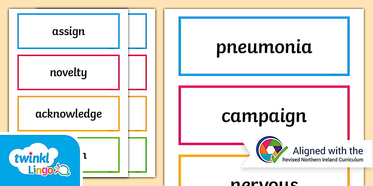 Linguistic Phonics Stage 5/6 Phase 4c 'n' Sound Word Cards