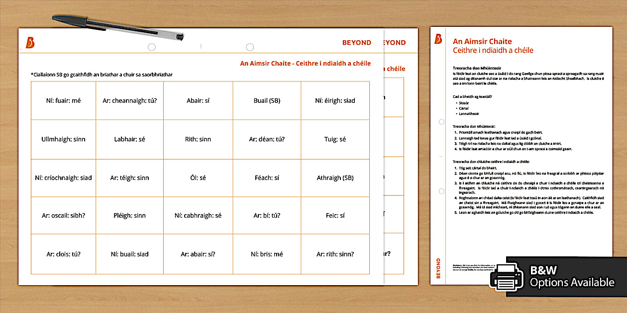 An Aimsir Chaite (Ceithre i ndiadh a Chéile) - Twinkl