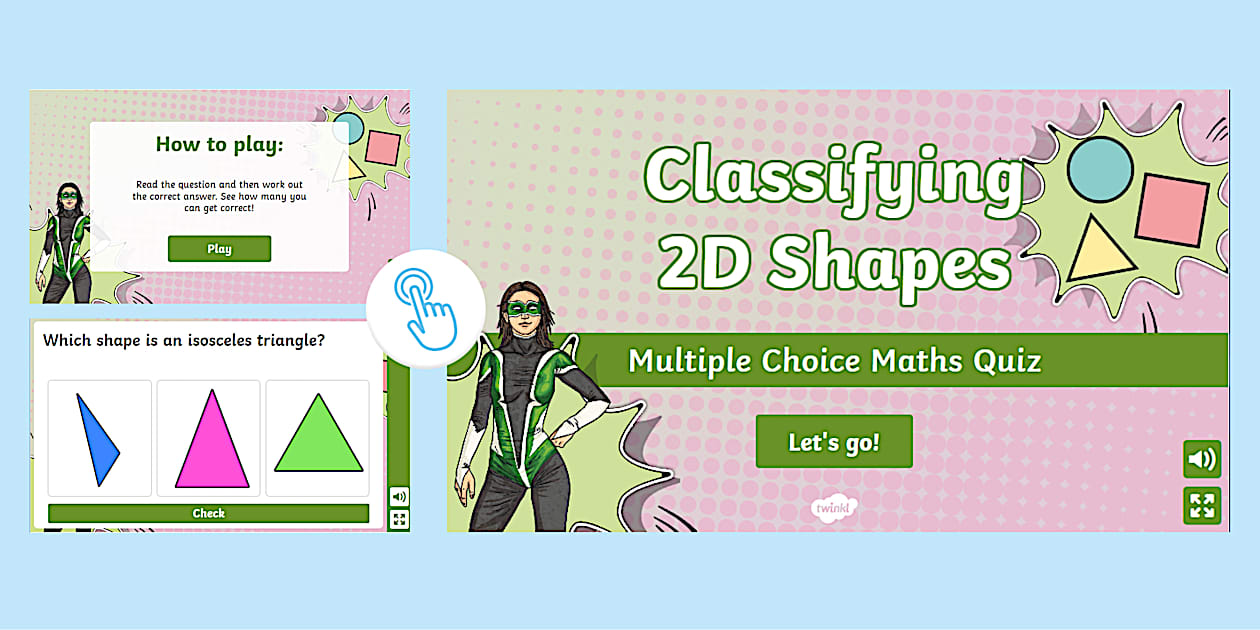 👉 Classifying 2D Shapes Multiple Choice Quiz - KS2 Revision
