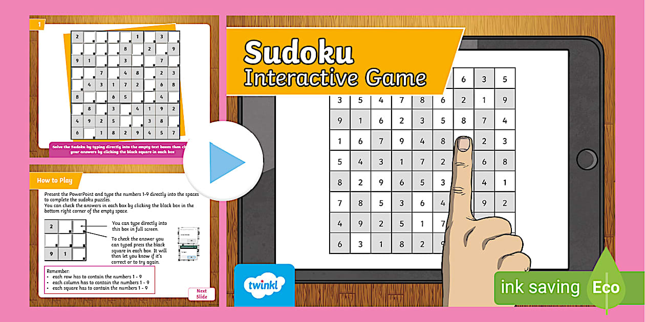 Sudoku Interactive Game (teacher made) - Twinkl