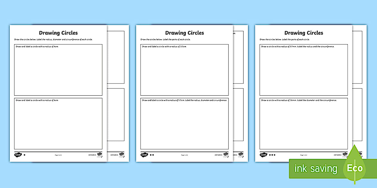 Drawing Circles Differentiated Worksheets - Twinkl