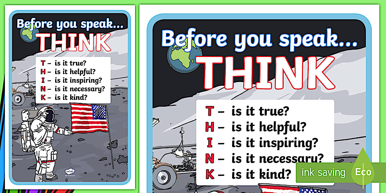 Moon Landing-Themed THINK Display Poster (teacher made)