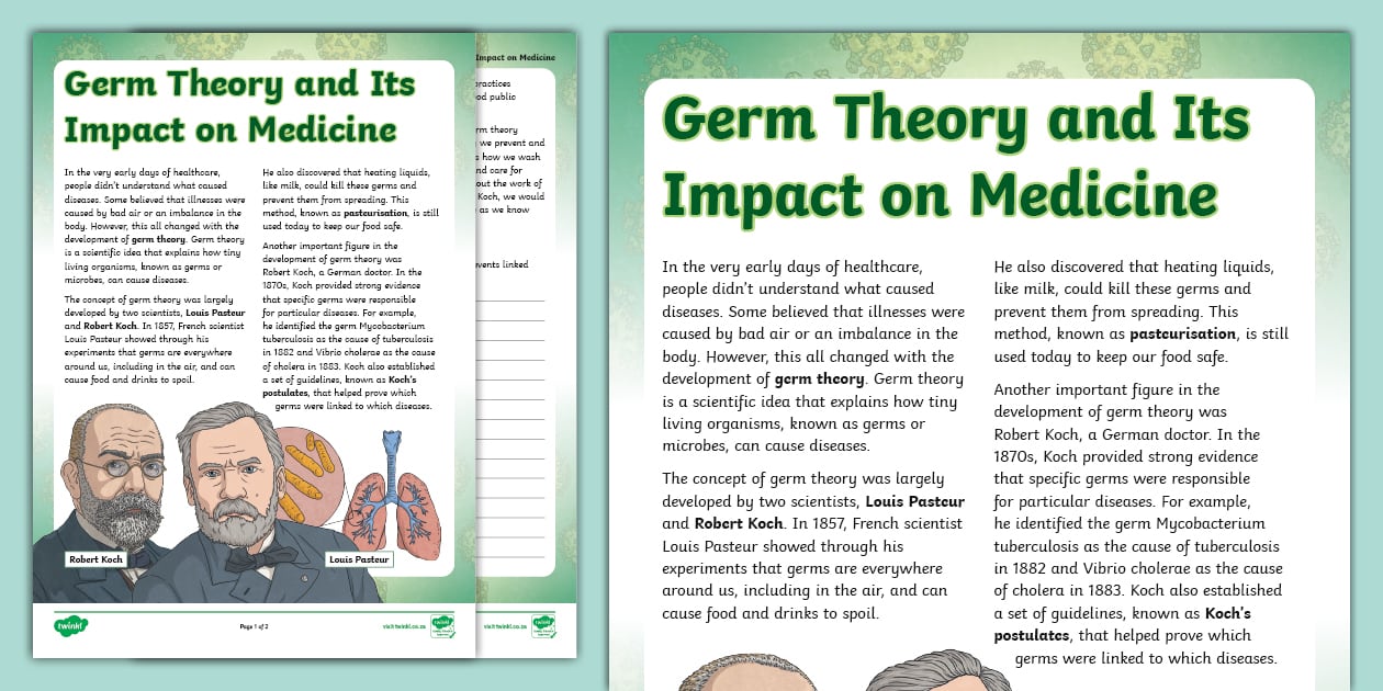 Germ Theory and Its Impact on Medicine (teacher made)