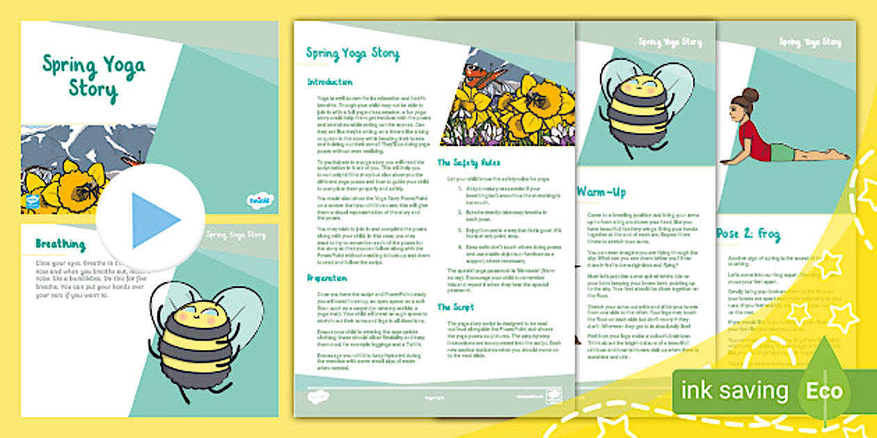 Spring Yoga Story (teacher made) - Twinkl