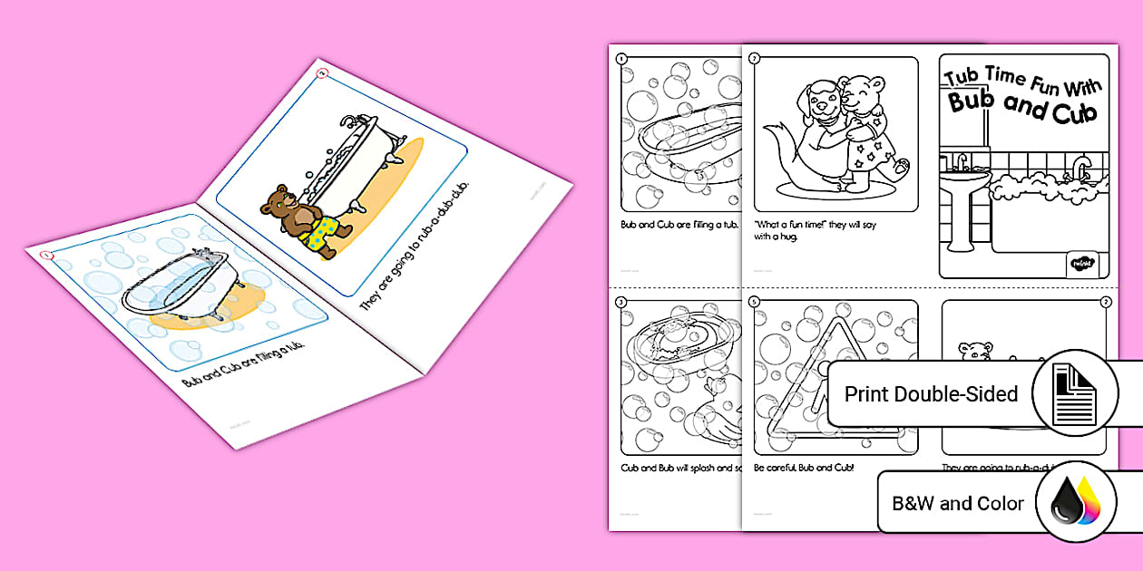 Tub Time Fun With Bub and Cub -ub Word Family Reader