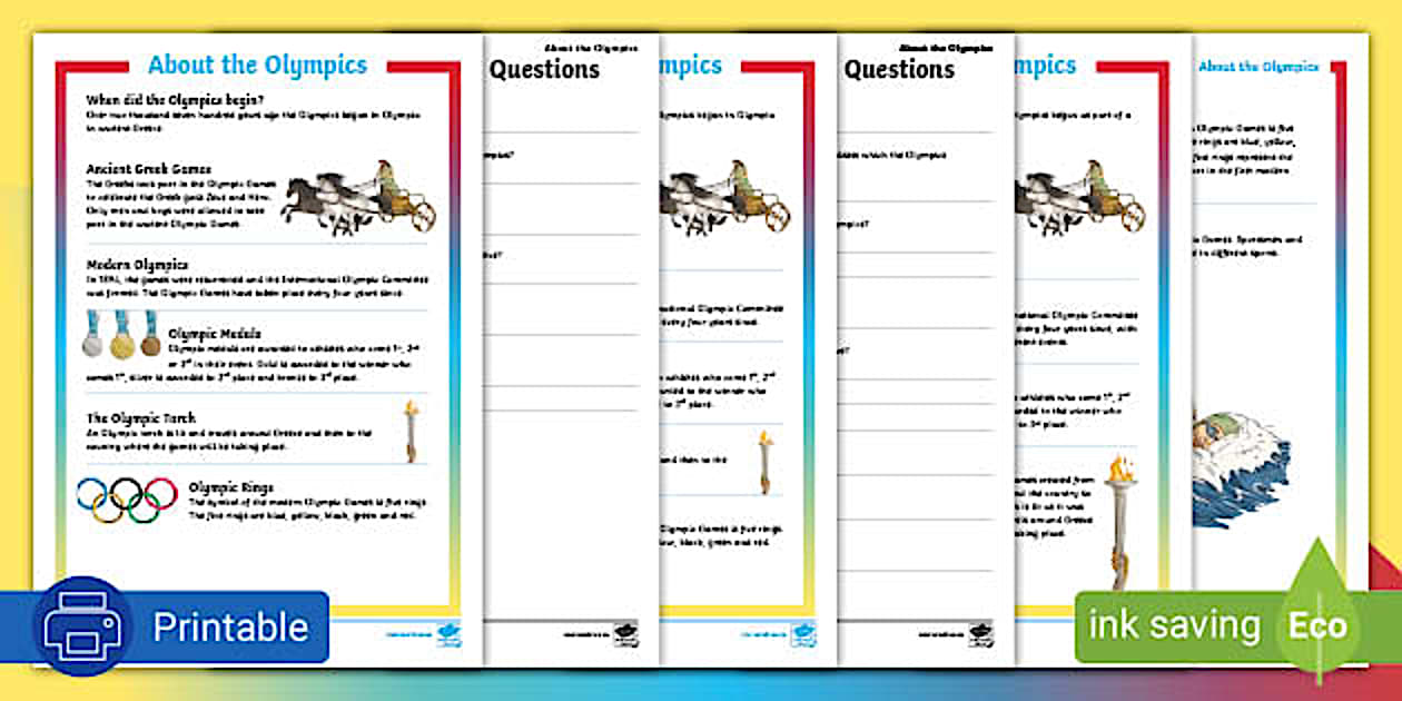 Olympic Games History Comprehension | Intermediate Phase