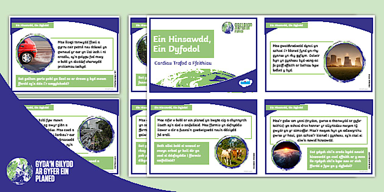 FREE! - COP26: Cardiau Trafod a Ffeithiau 7-9 Oed - Twinkl