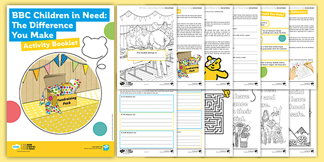 FREE! - BBC Children in Need Fundraising Activity Booklet | Parents