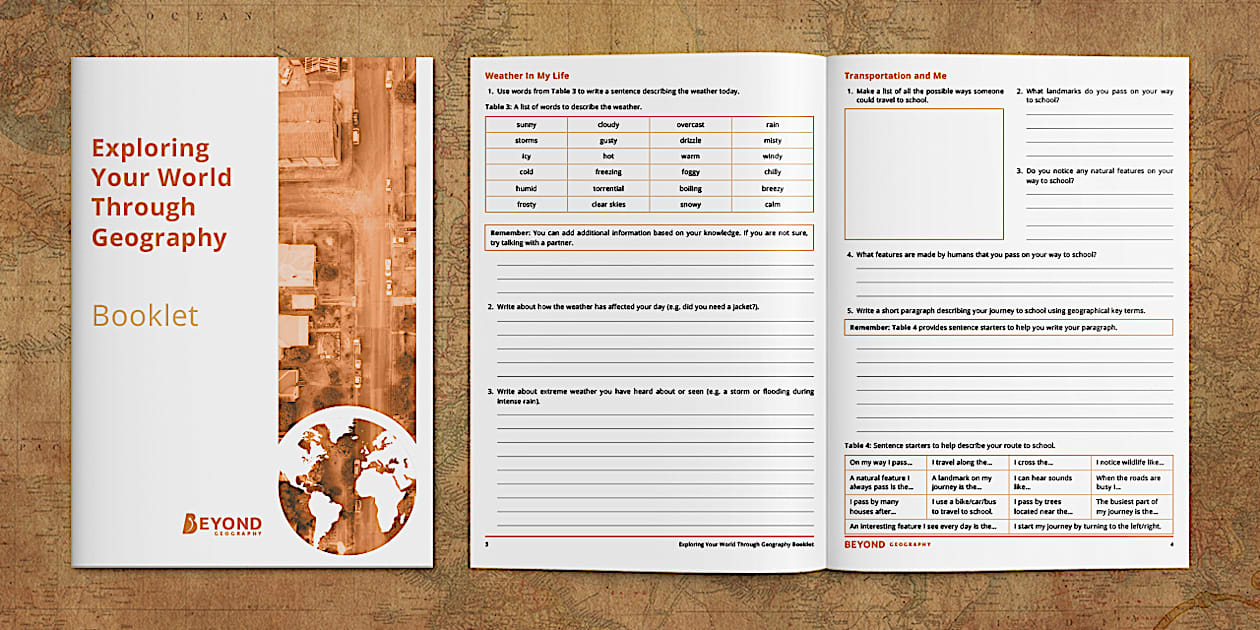 Exploring Your World Through Geography Booklet - Twinkl