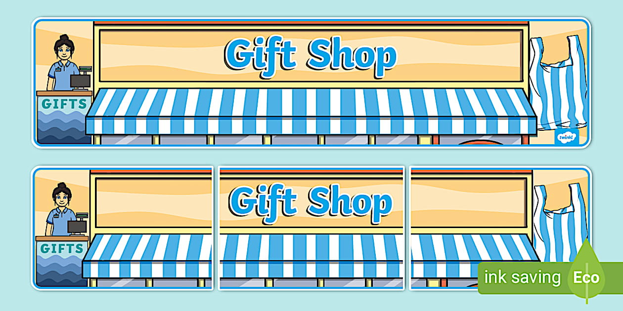 Gift Shop Role Play Banner (teacher made) - Twinkl