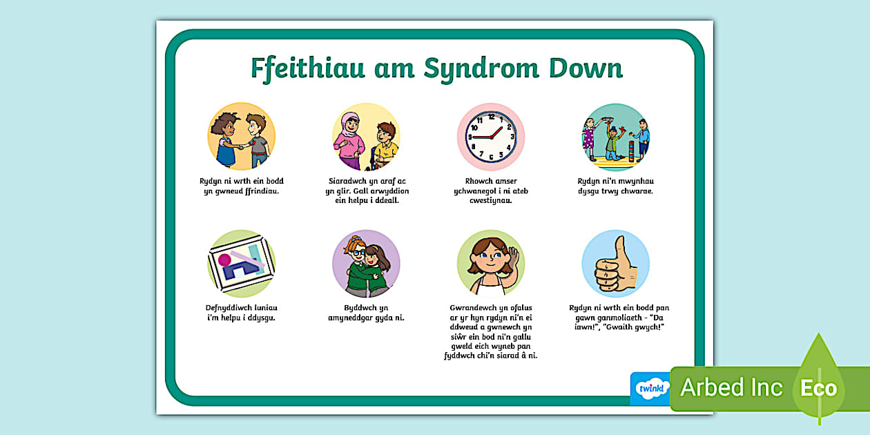 Ffeithiau am Syndrom Down: Poster Arddangos (teacher made)