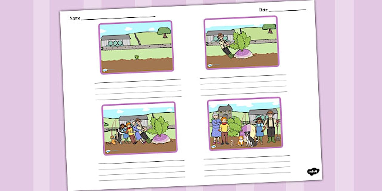Editable The Enormous Turnip Storyboard Template - Twinkl