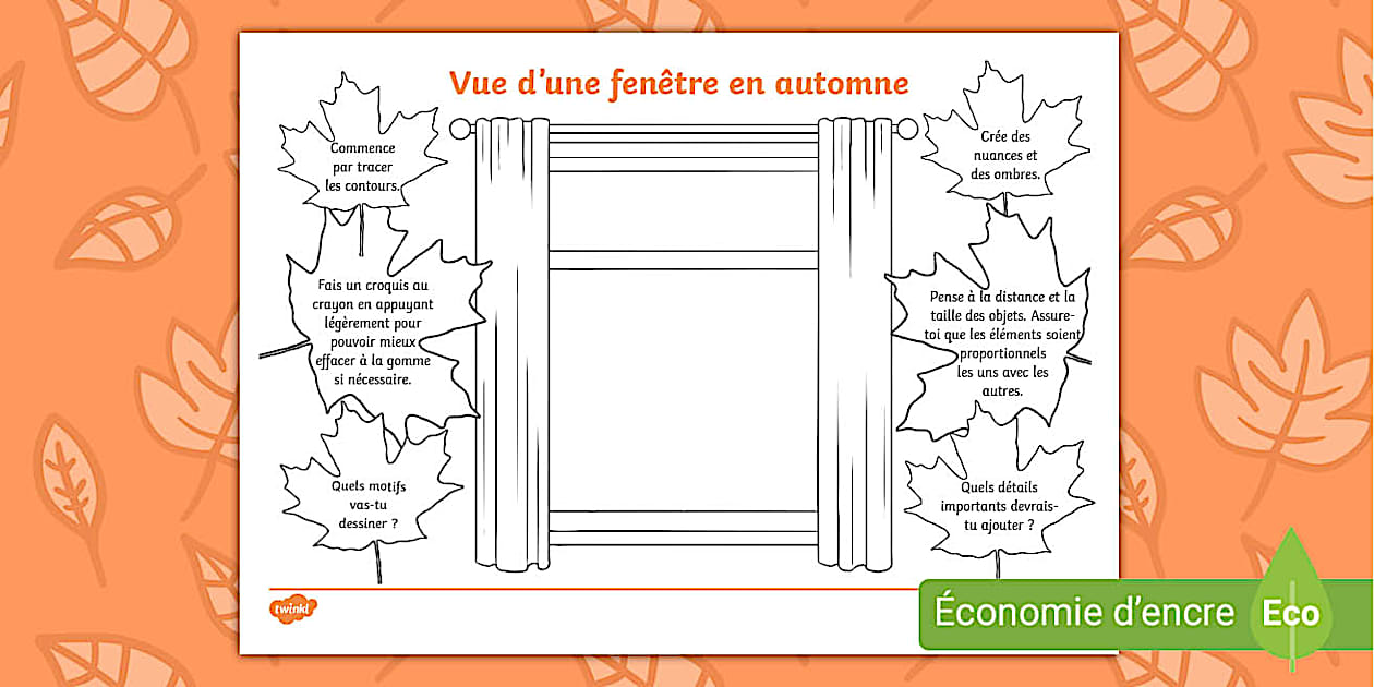 Activité de dessin sur le thème de l'automne - Twinkl