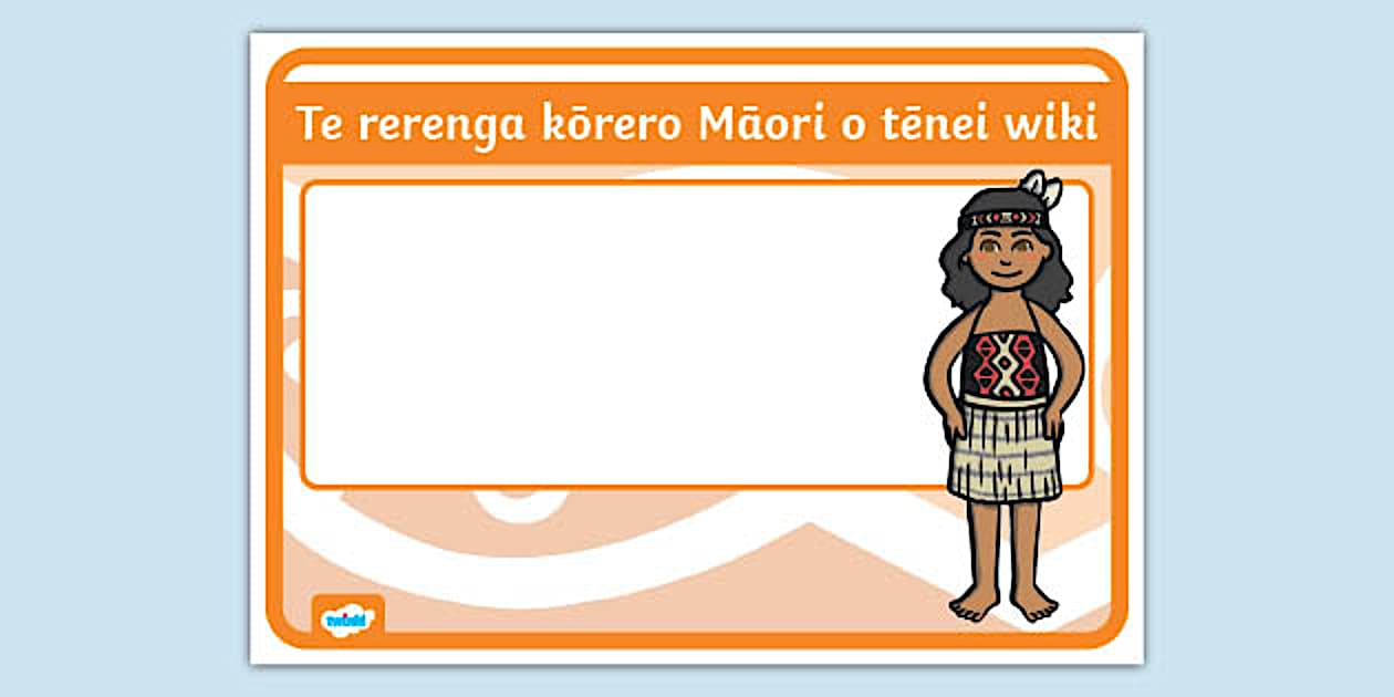 Te rerenga kōrero Māori o tēnei wiki A4 Display Poster Template
