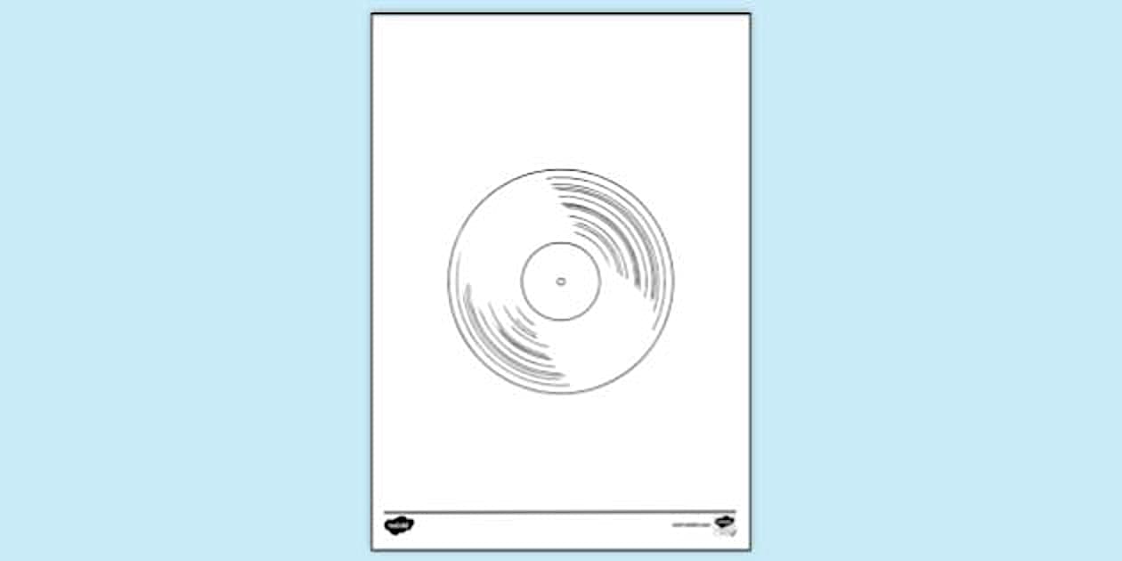 Record Colouring | Colouring Sheets (teacher made) - Twinkl