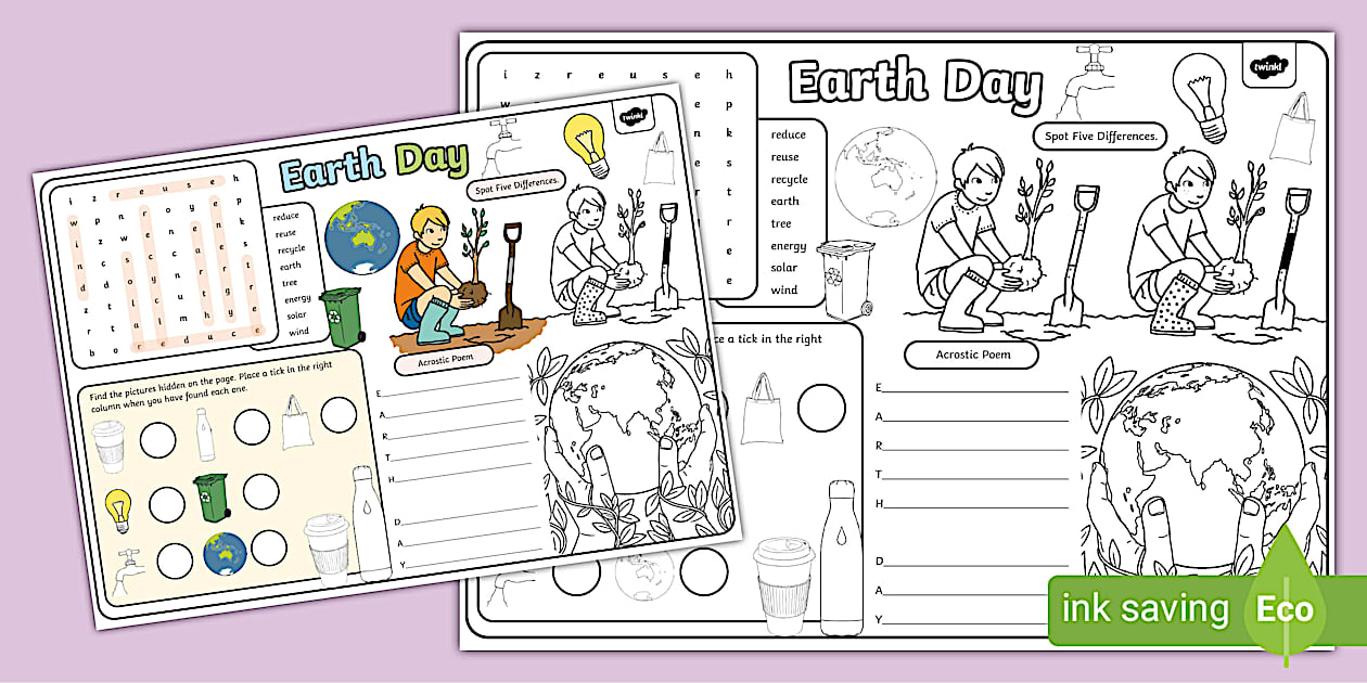 Earth Day Activity Mat (Year 1 and 2) (teacher made)