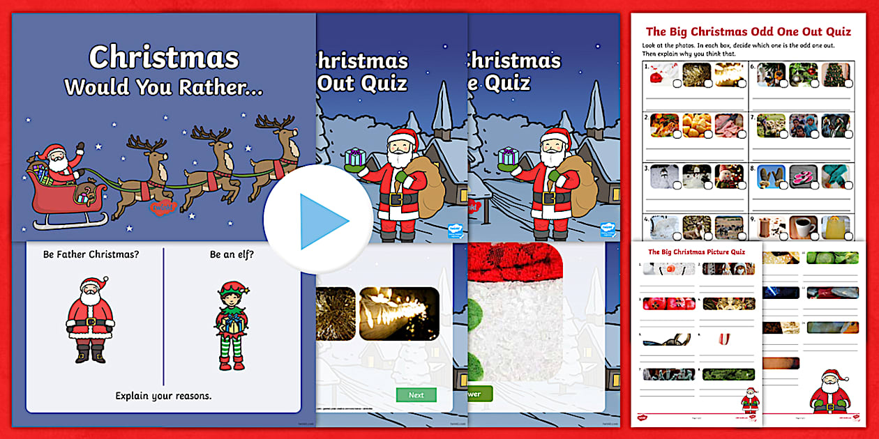 Christmas Quiz Powerpoint Pack - Teaching Resources - Twinkl